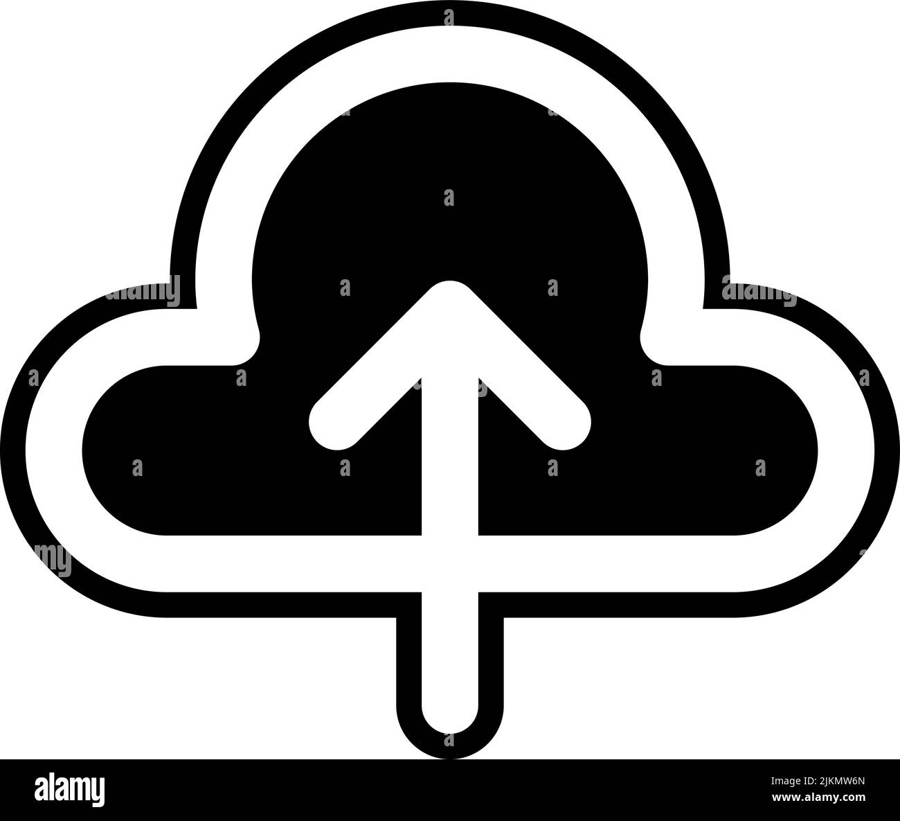 upload icon black vector illustration Stock Vector Image & Art - Alamy