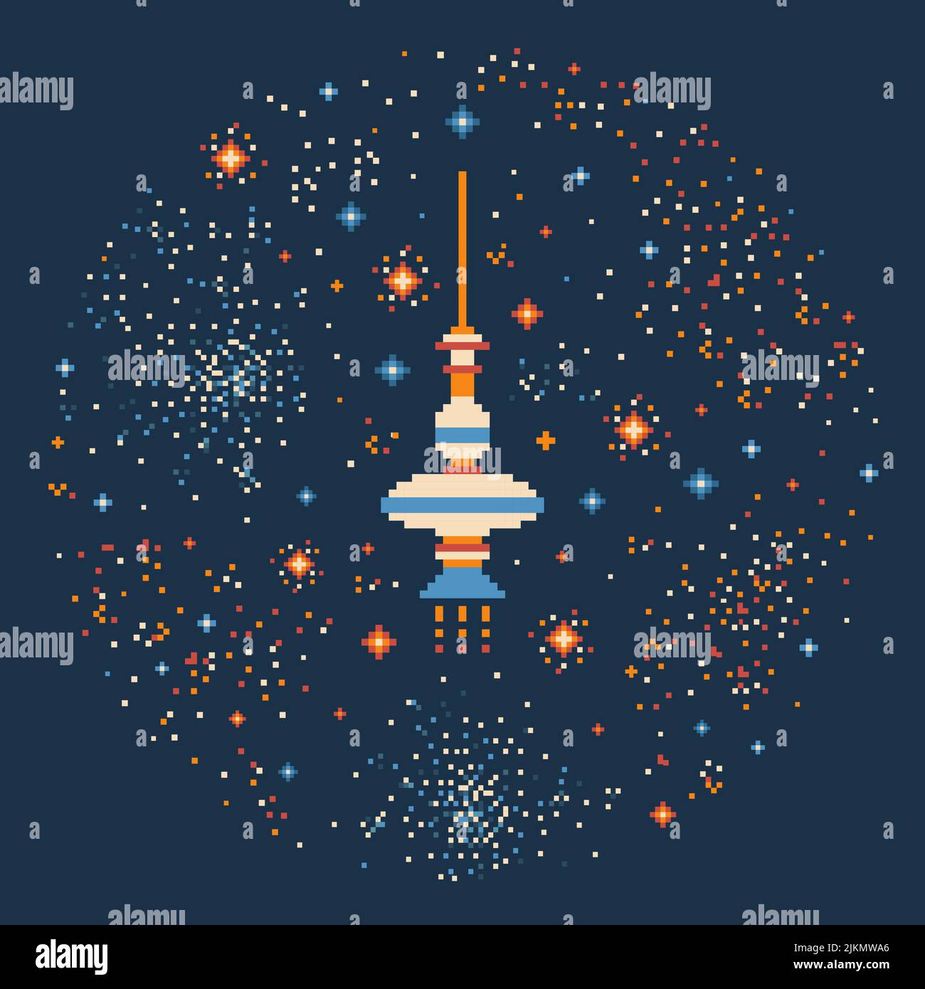 8 bit Pixel Art Spaceship in Outer Space Stock Vector Image & Art - Alamy