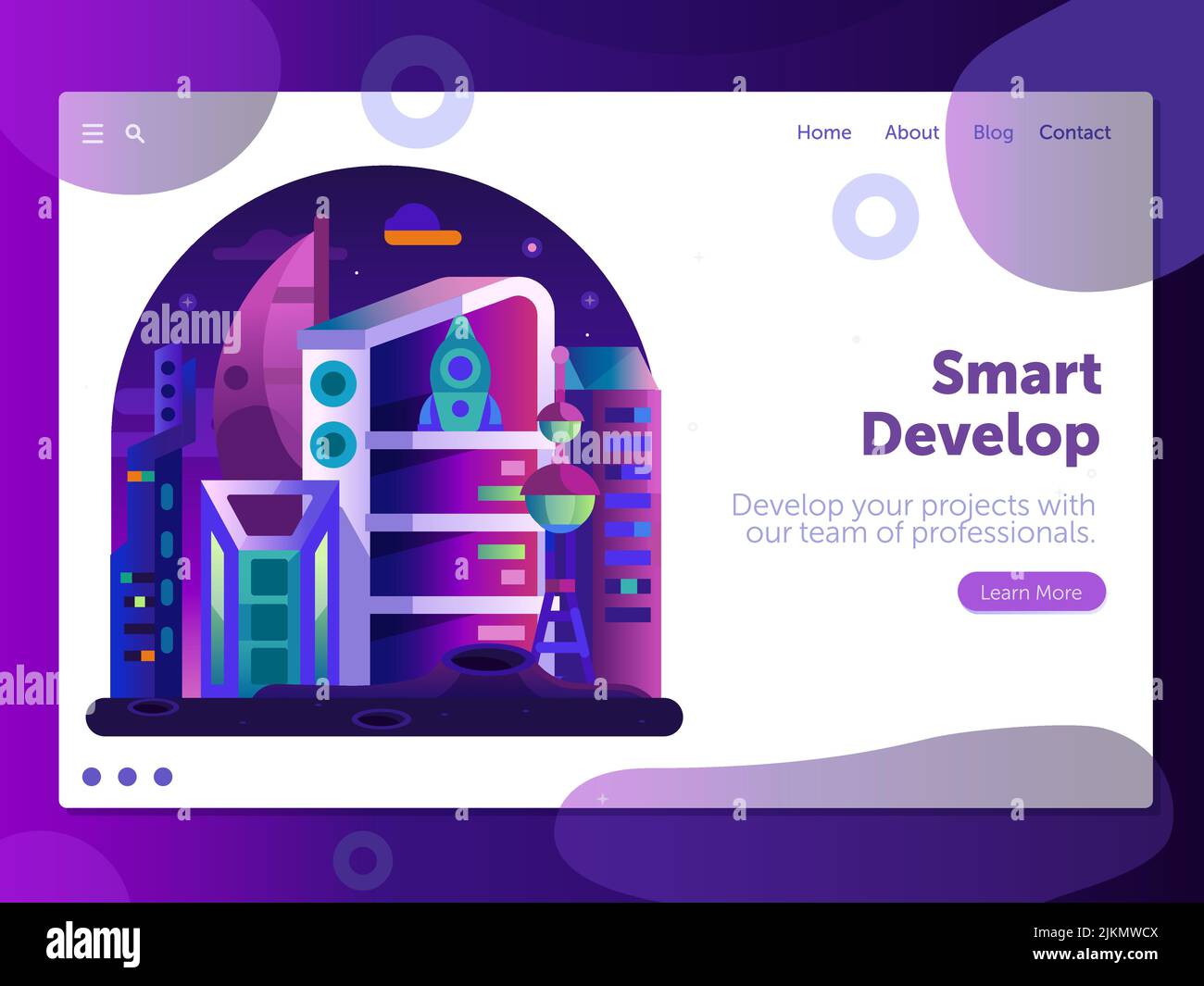Smart Develop Space Themed Gradient Web Banner Stock Vector Image & Art ...