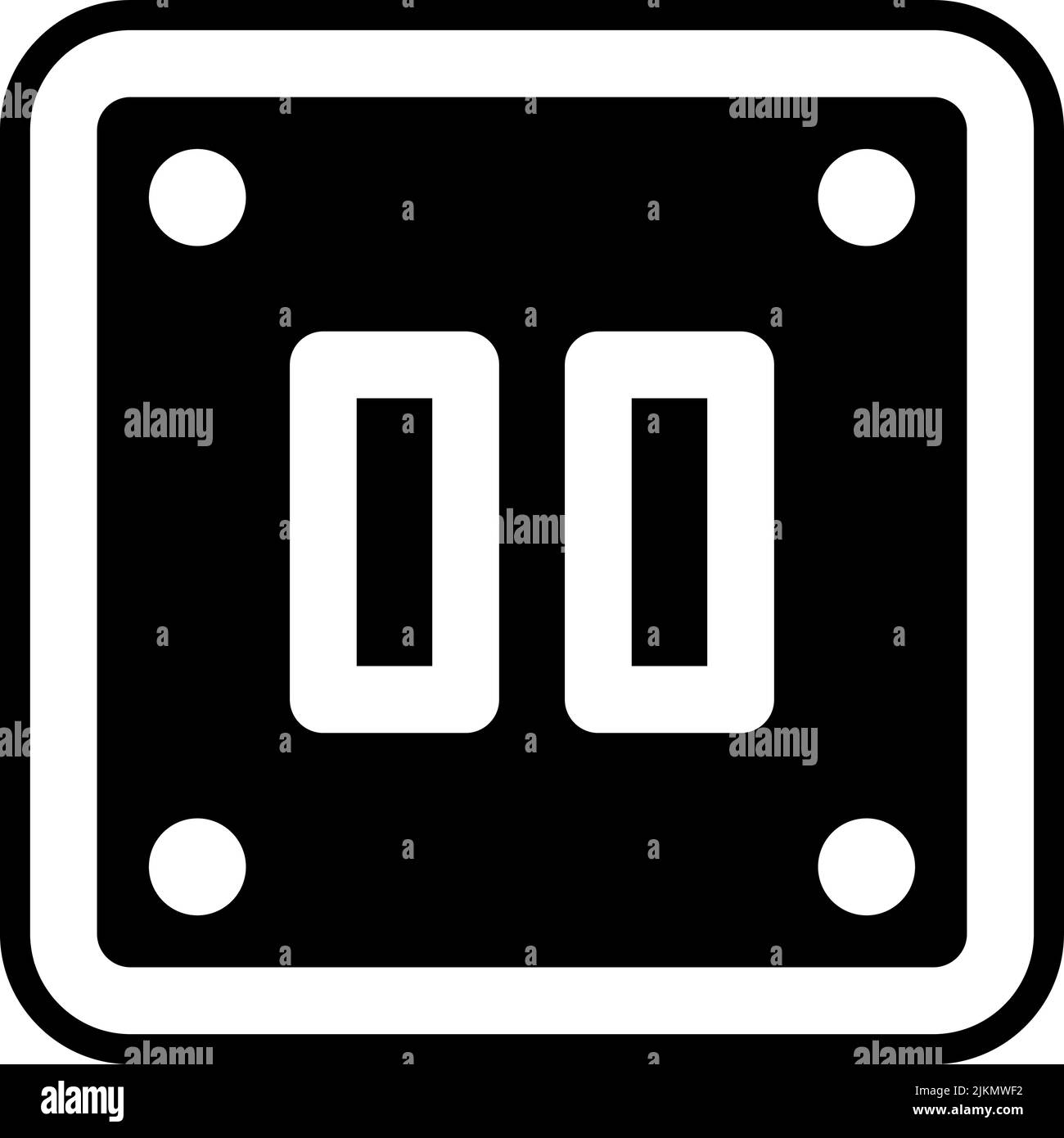 pause icon black vector illustration Stock Vector Image & Art - Alamy