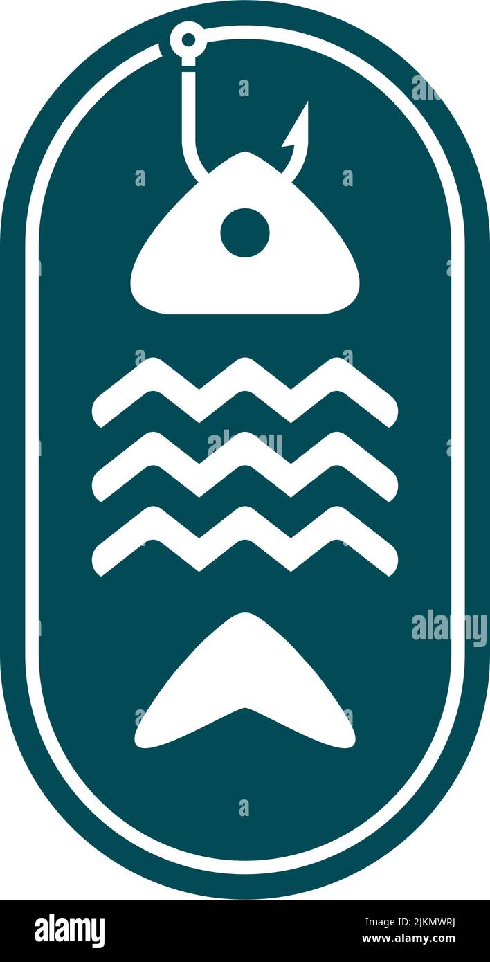 Fish hook emblem hi-res stock photography and images - Alamy
