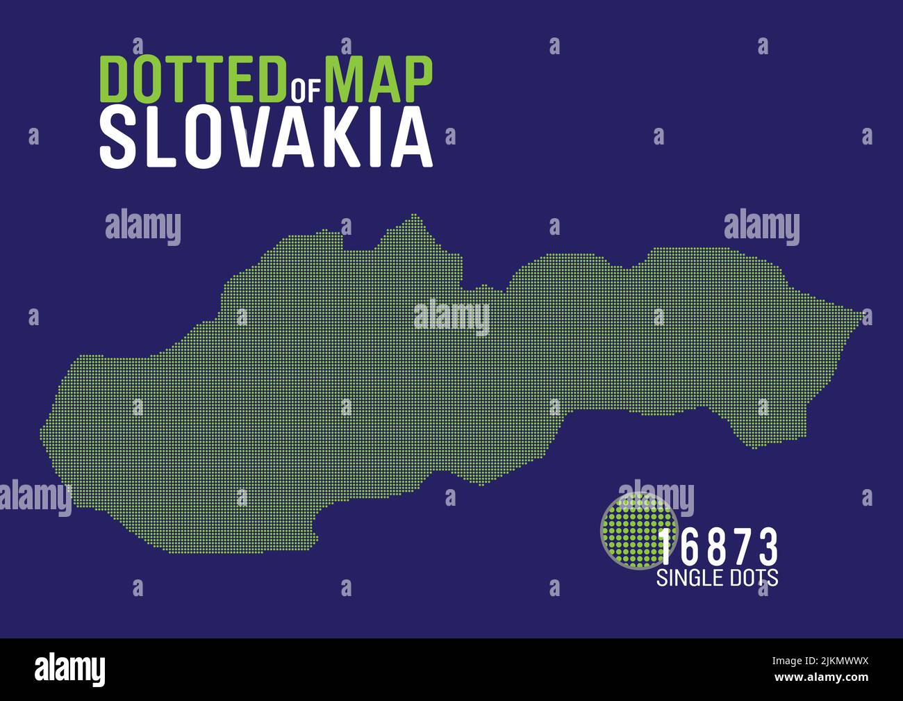 a detailed and dotted map of slovakia Stock Vector Image & Art - Alamy