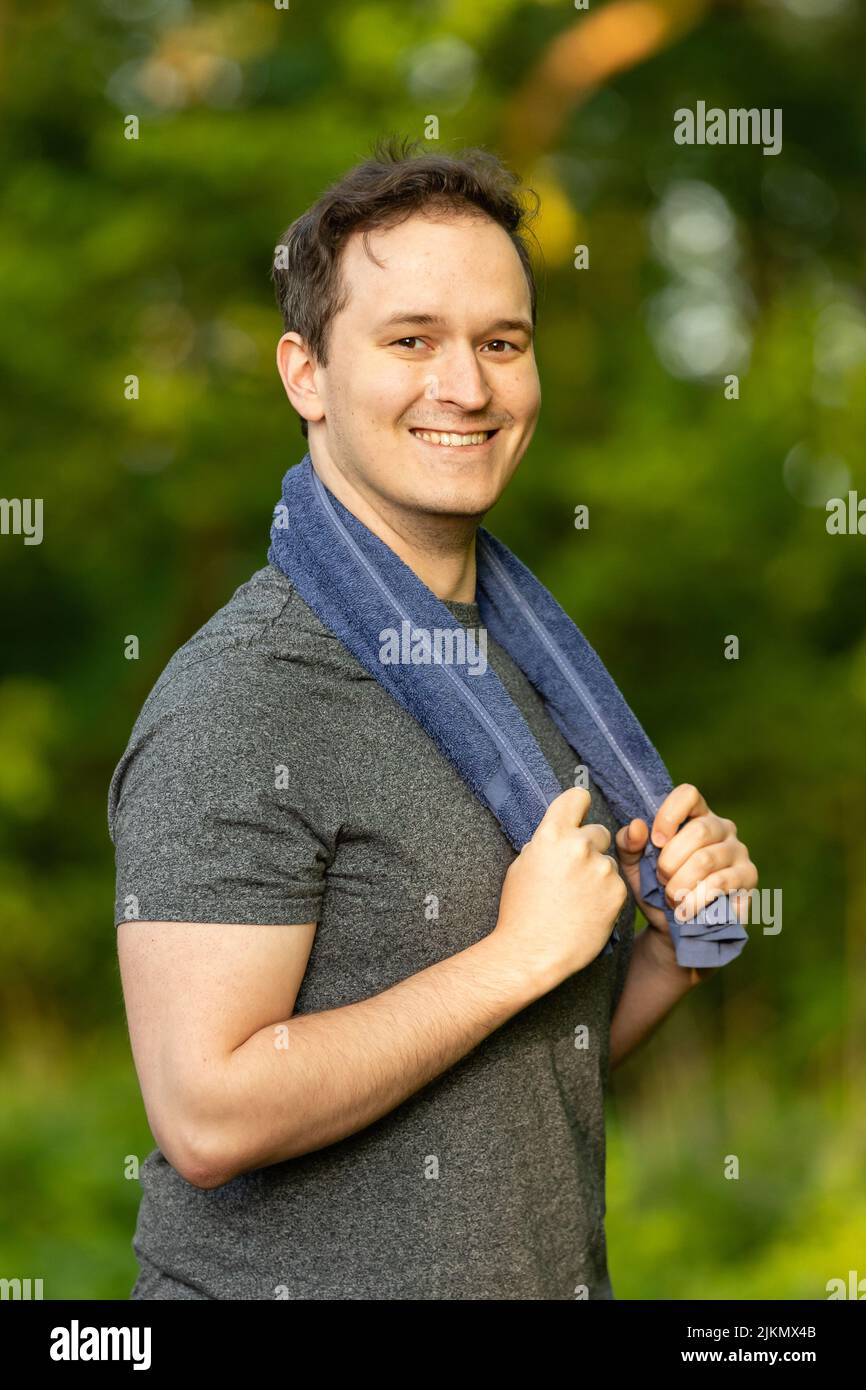 Young jogger in nature hi-res stock photography and images - Alamy