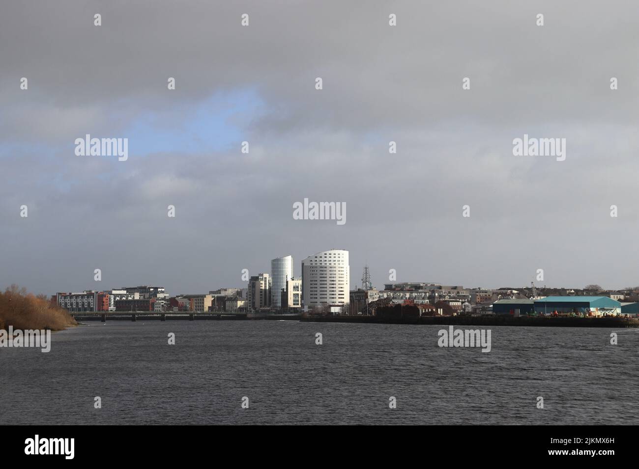 Limerick city skyline with Clayton hotel and river point Stock Photo ...