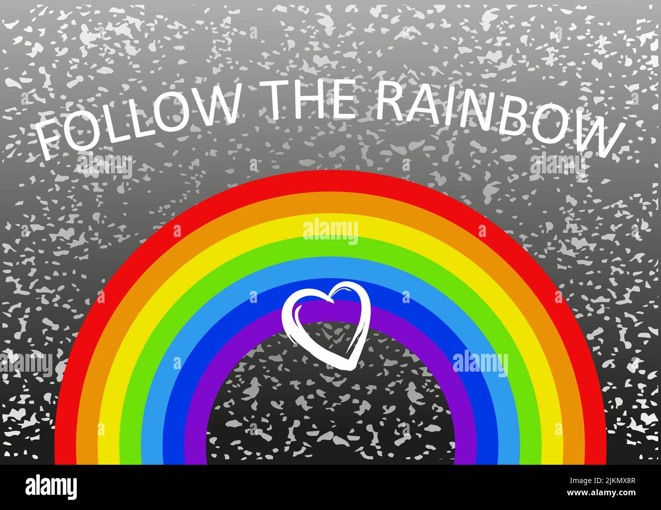 Rainbow and slogan on grey background Stock Vector Image & Art - Alamy
