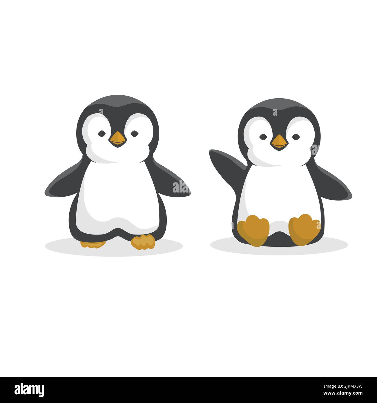 A vector design of two penguins on a white background Stock Vector ...
