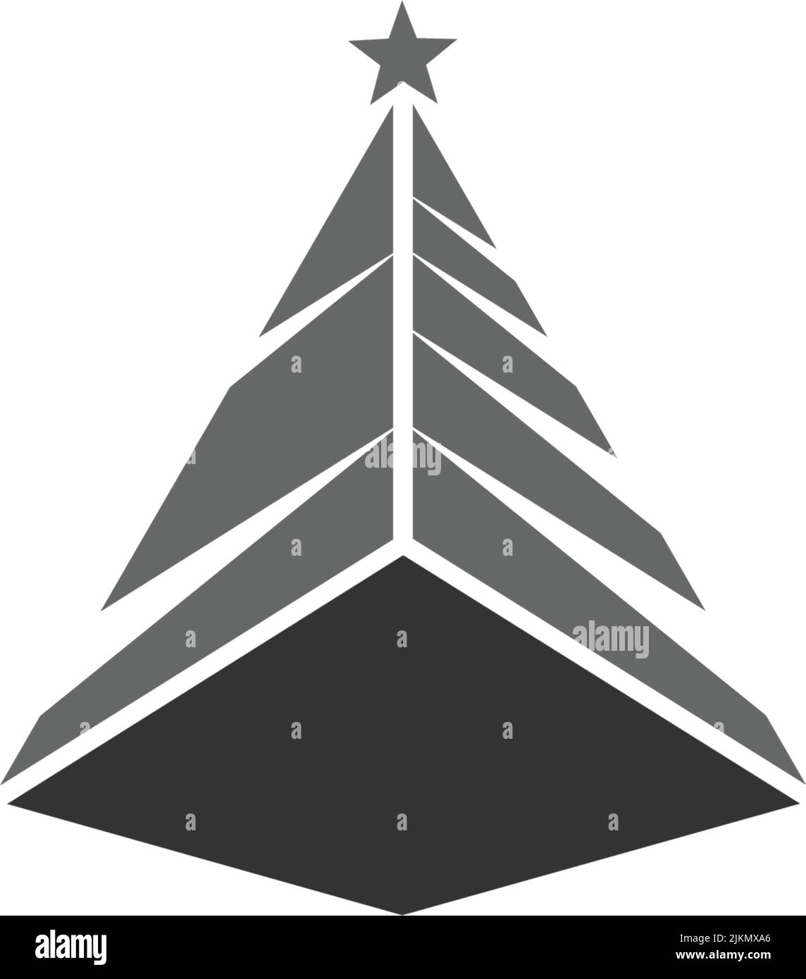 A company or brand logo in a pyramid shape with a star on the peak ...