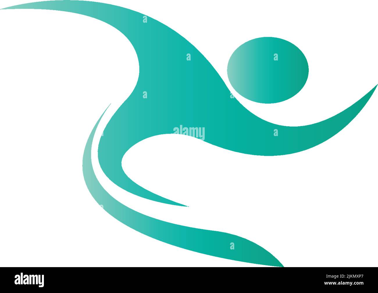 A green icon of human body in motion, symbolizing healthy lifestyle ...