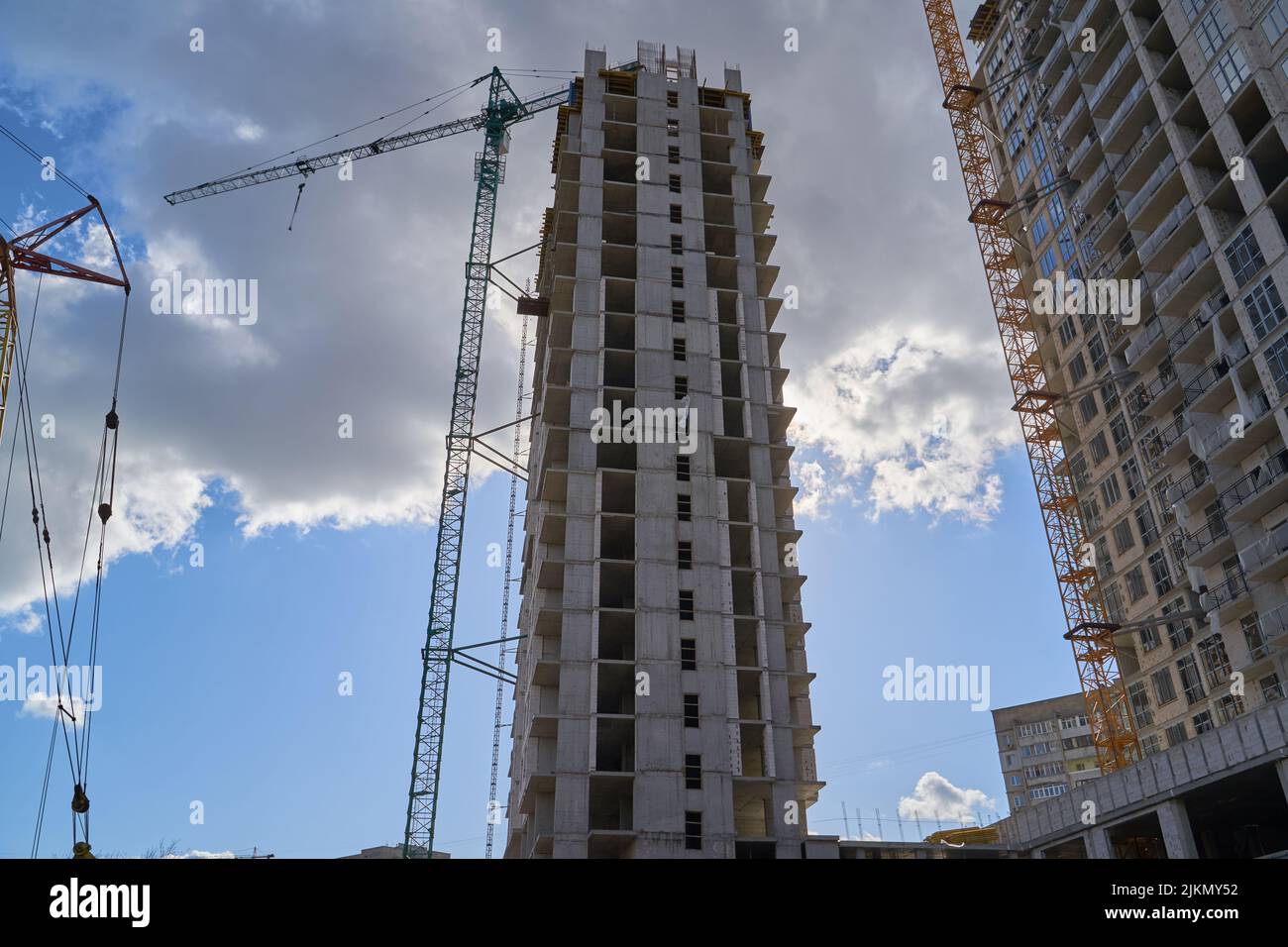 Construction site. High rise Building under construction. Construction ... Construction site. High rise Building under construction. Construction ...