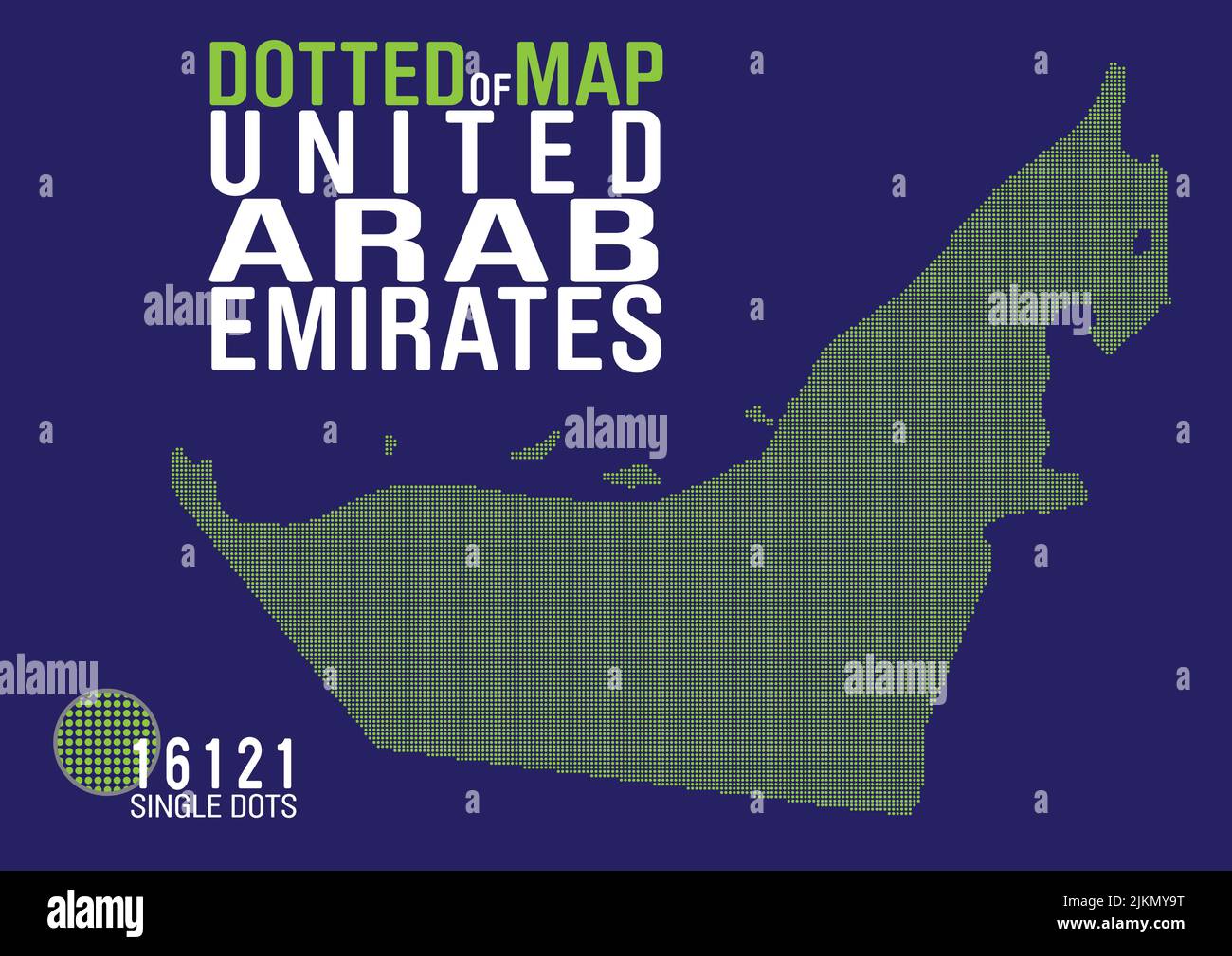 a detailed and dotted map of the UAE - United Arab Emirates Stock ...