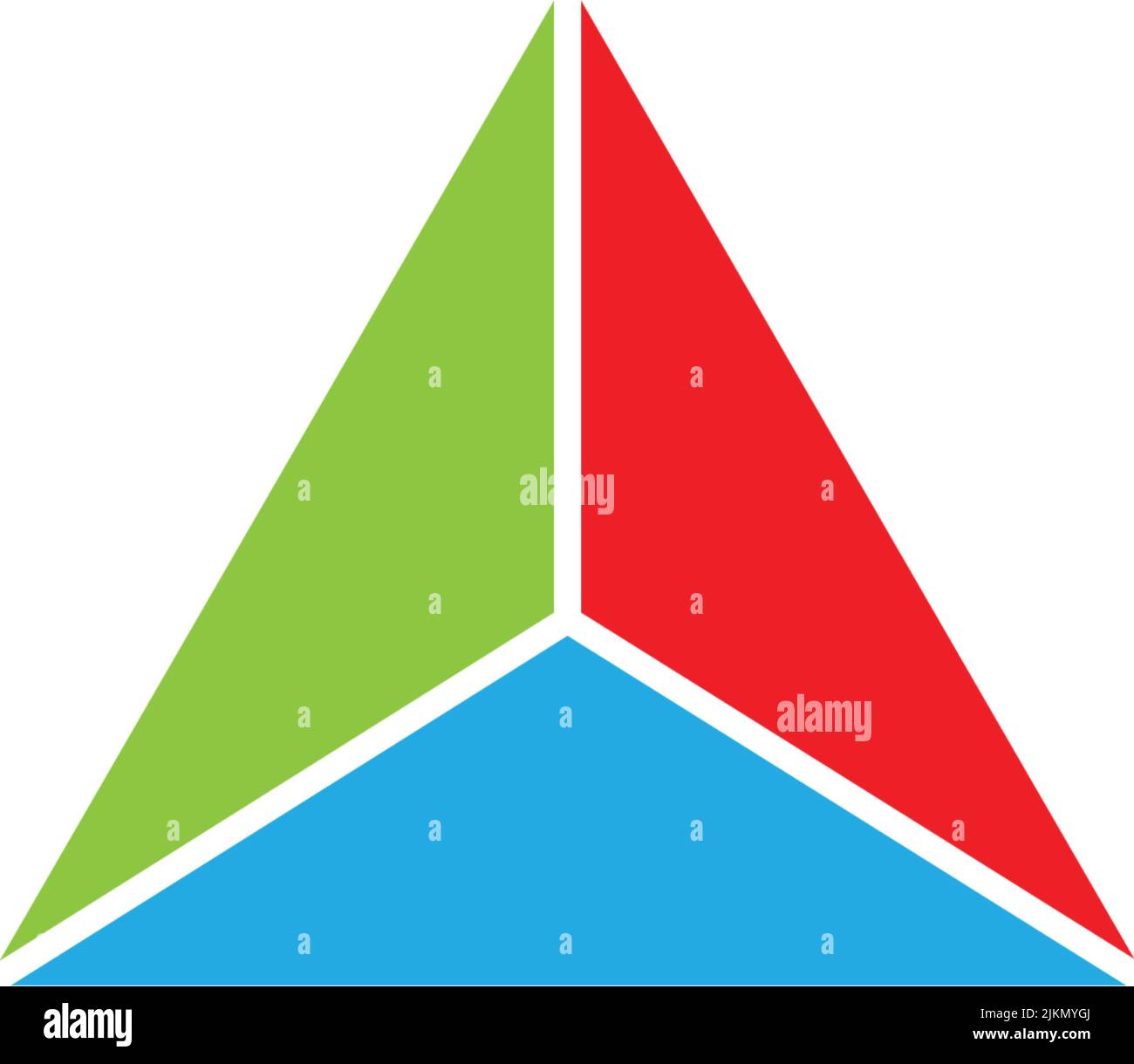 A company or brand logo of an RGB triangle on a white background Stock ...