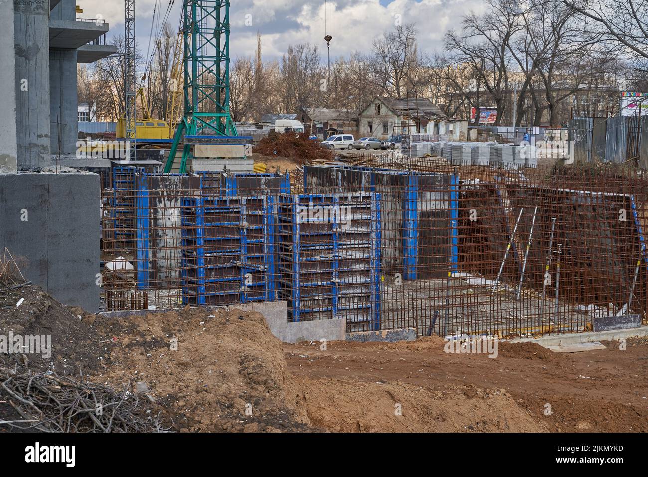 Construction site. High rise Building under construction. Construction ... Construction site. High rise Building under construction. Construction ...