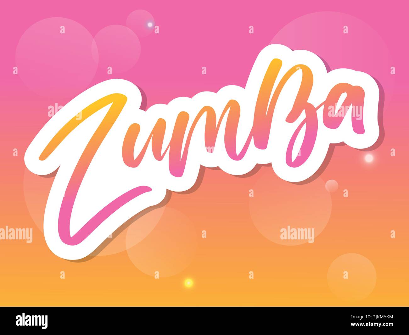 Zumba dance studio text. Calligraphy word banner design. Aerobic ...