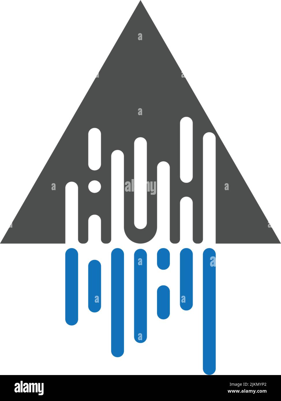 A company or brand logo of a triangle with lines on a white background ...