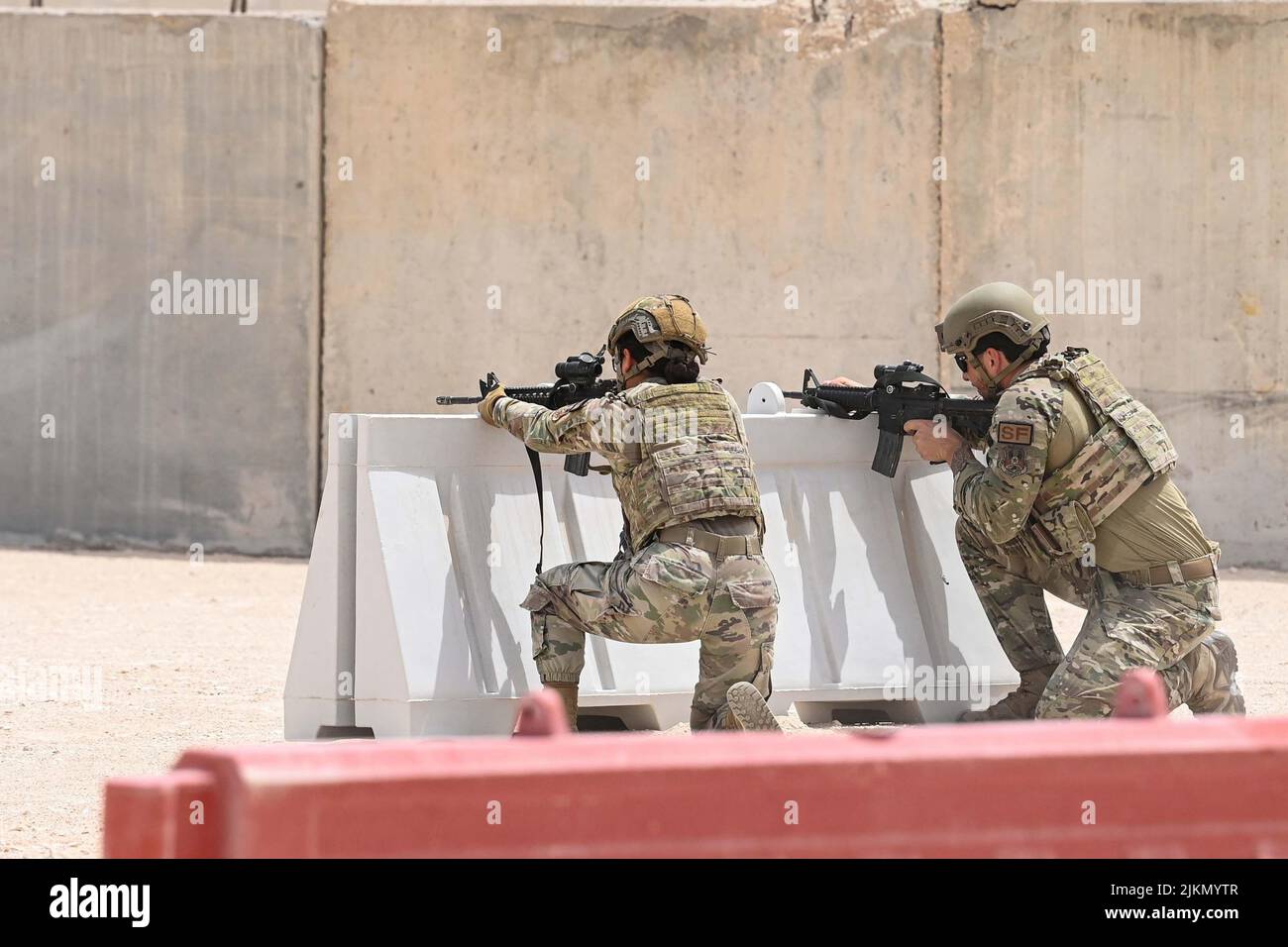 Al Udeid Air Base, Qatar. 2nd July, 2022. A pair of 379th Expeditionary ...