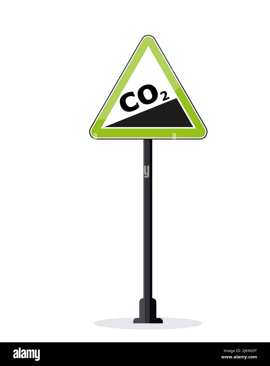 CO2 warning traffic sign frame. Vector illustration Stock Vector Image ...