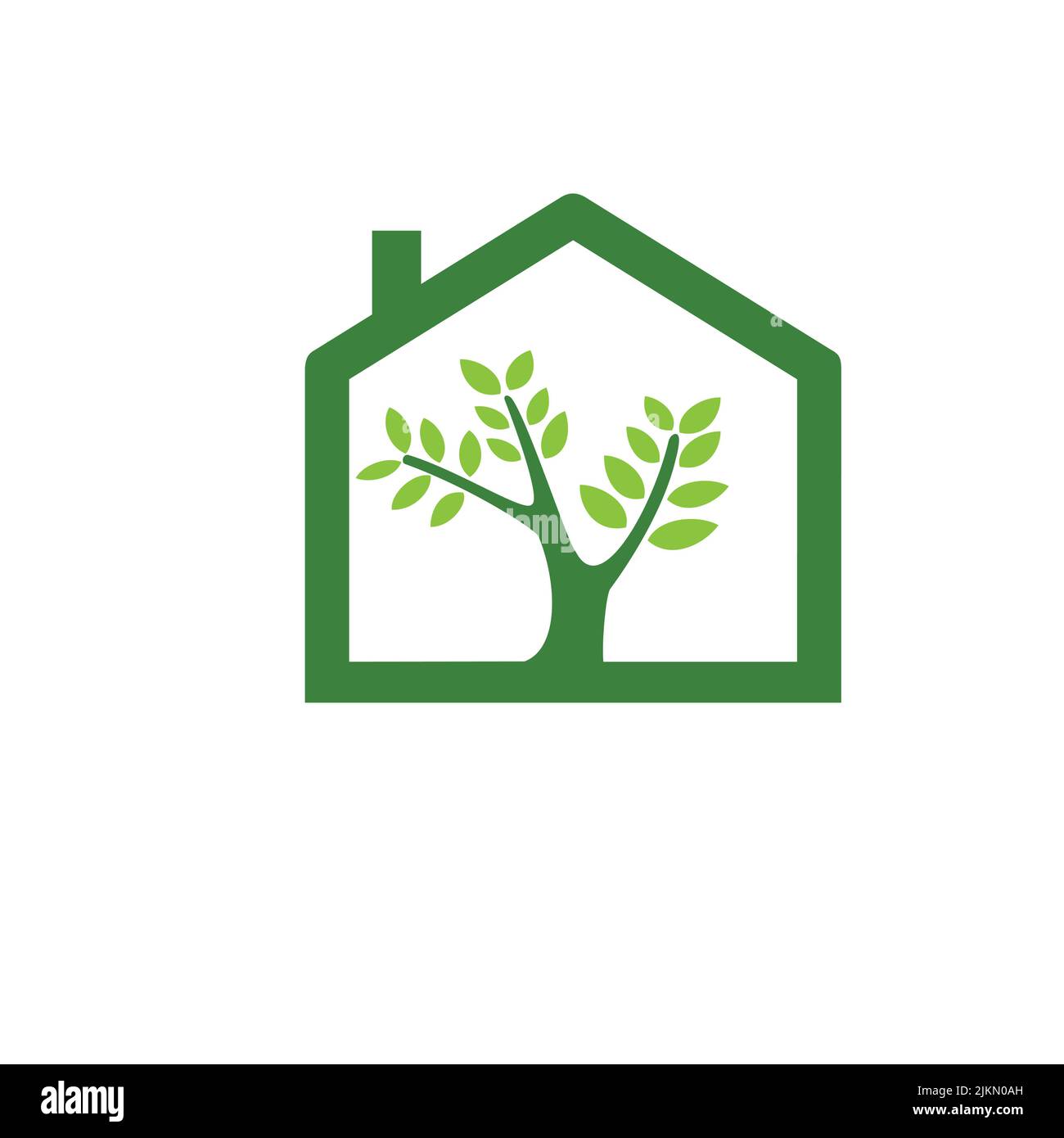 A vector illustration of a house tree logo Stock Vector Image & Art - Alamy