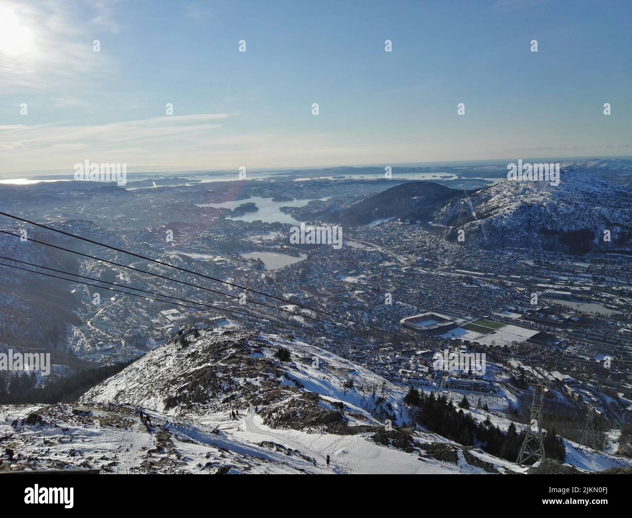 An aerial view of the Bergen city in Norway Stock Photo - Alamy