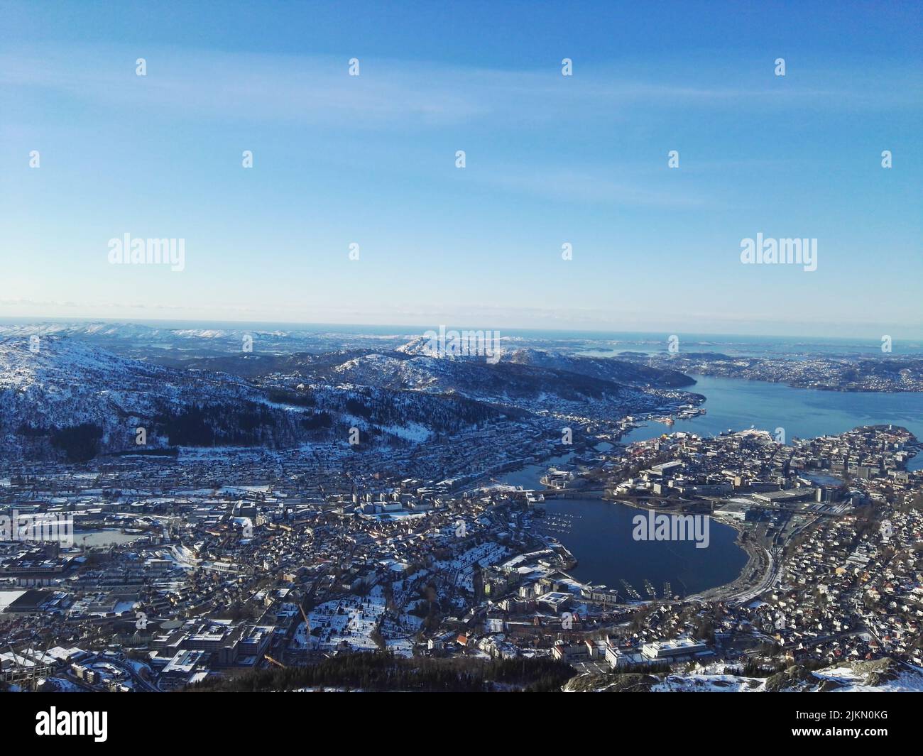 An aerial view of the Bergen city in Norway Stock Photo - Alamy