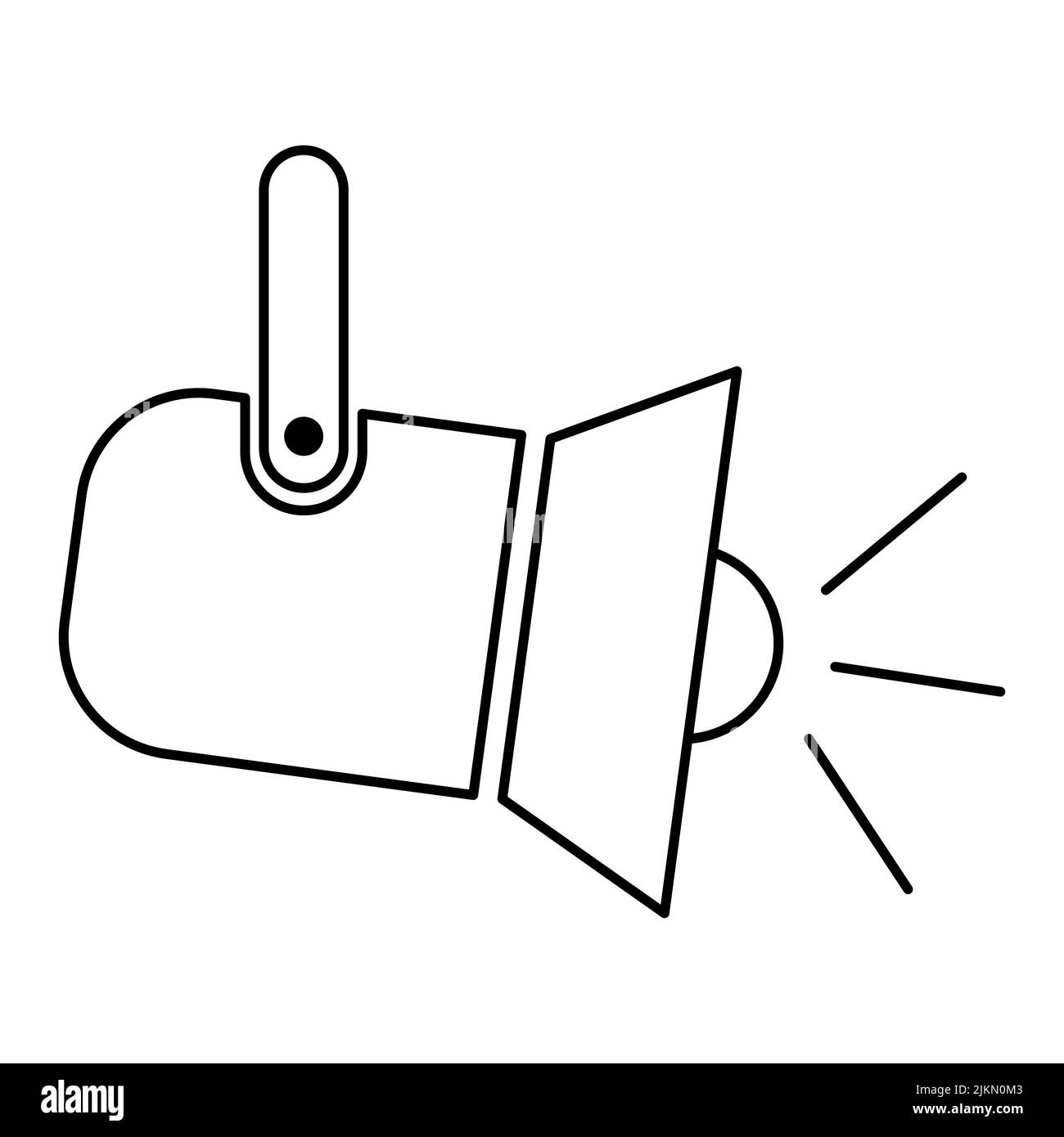 Searchlight outline icon. Design for web and mobile app. Vector ...