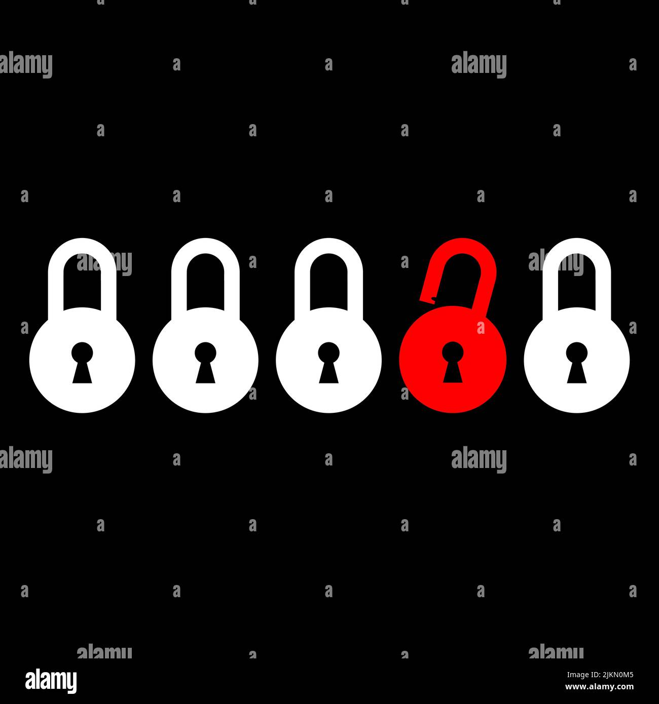 Concept Security. Lock on computer. Vector design Stock Vector Image ...