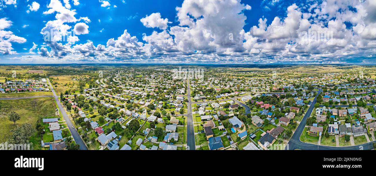 An aerial view of Inverell town in New South Wales, Australia Stock ...