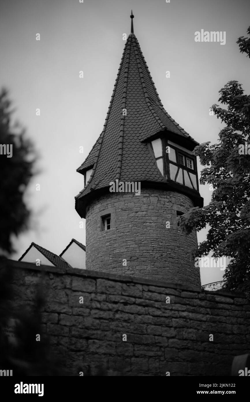 Historical brick tower Black and White Stock Photos & Images - Alamy