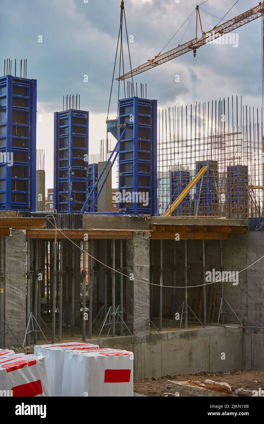 Construction site. High rise Building under construction. Construction ... Construction site. High rise Building under construction. Construction ...