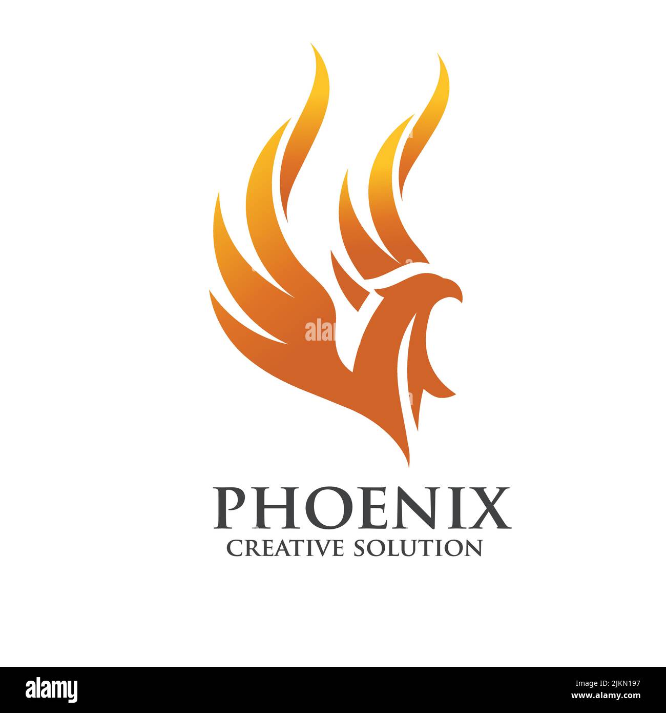 A phoenix head logo isolated on white background Stock Vector Image ...