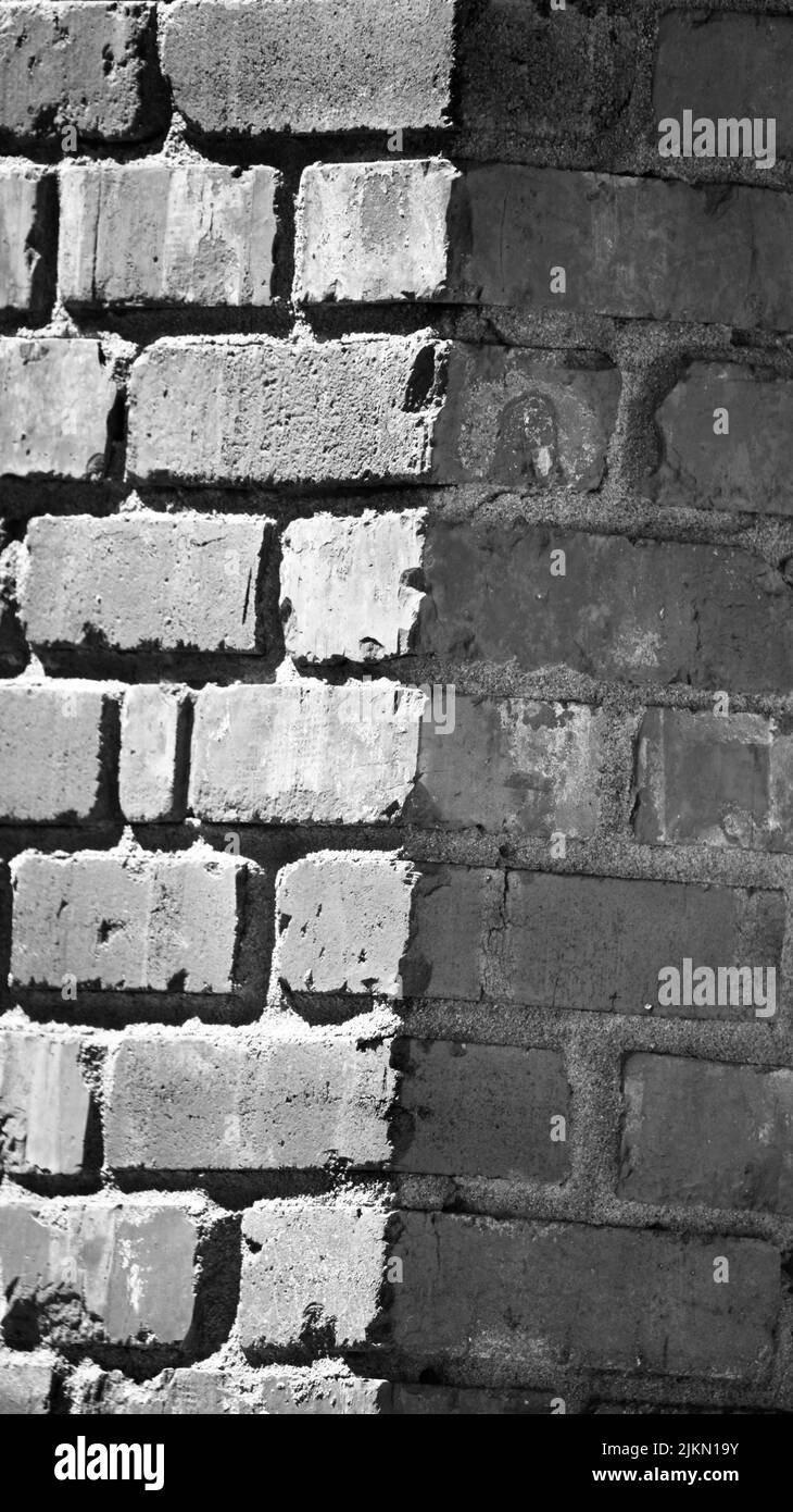 Building facade brick brickwork Black and White Stock Photos & Images ...