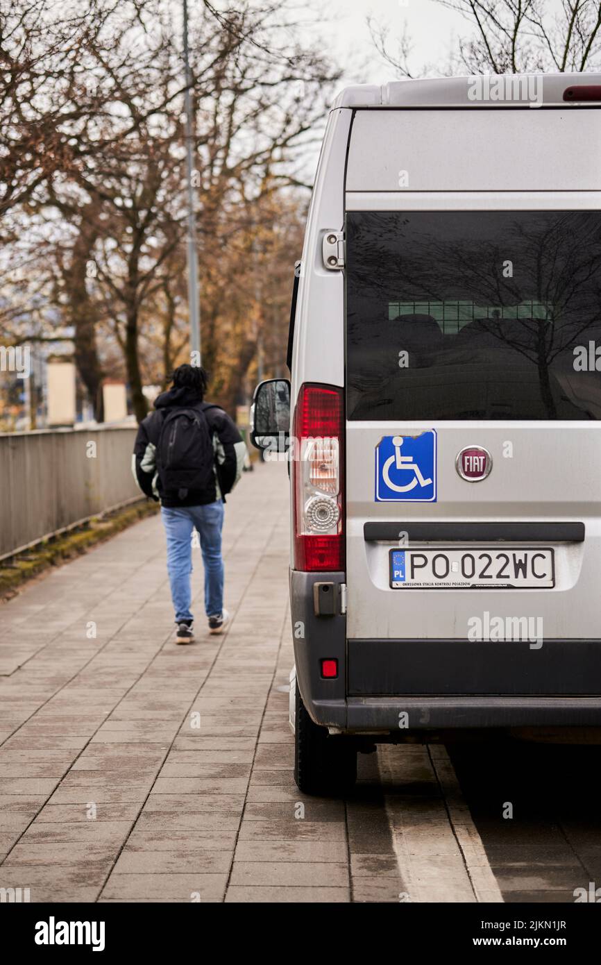 A parked Fiat van for disabled people Stock Photo - Alamy