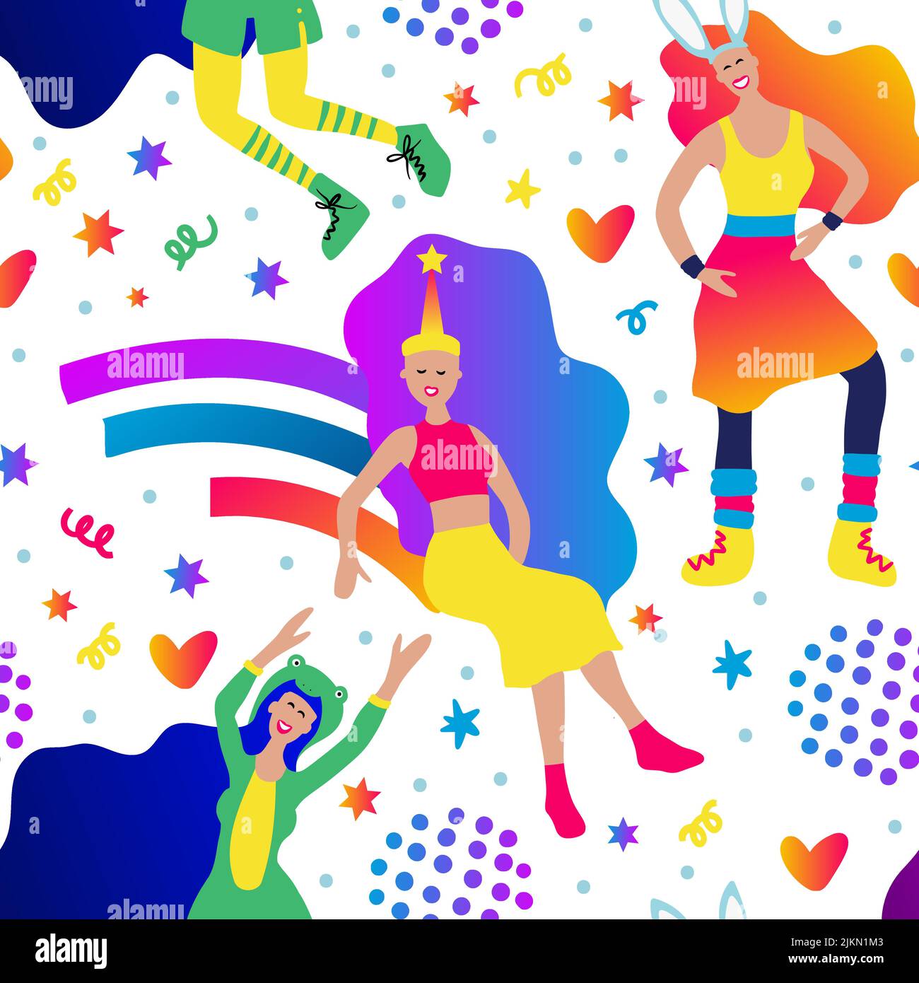 Teens party cartoon hi-res stock photography and images - Alamy