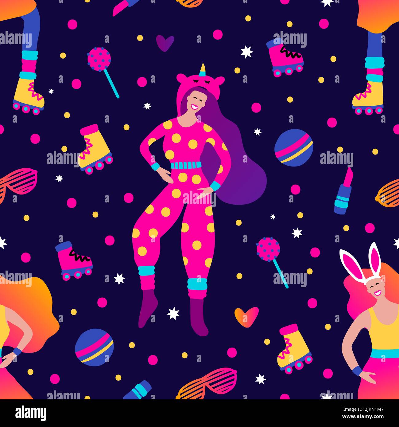 Teens party cartoon hi-res stock photography and images - Alamy