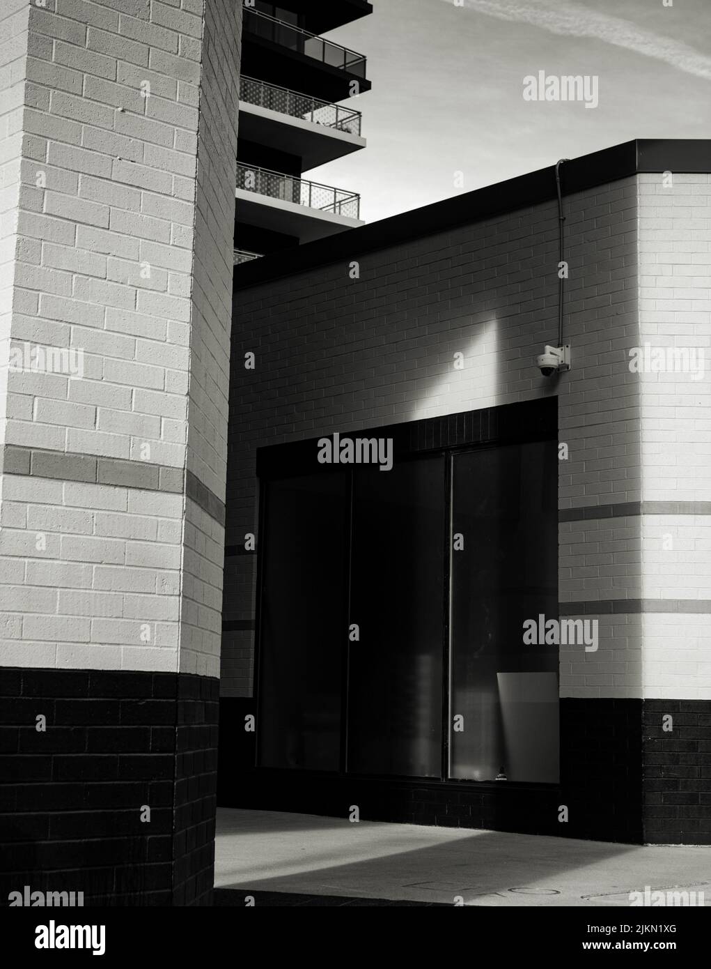 a vertical shot of stone brick building Stock Photo - Alamy