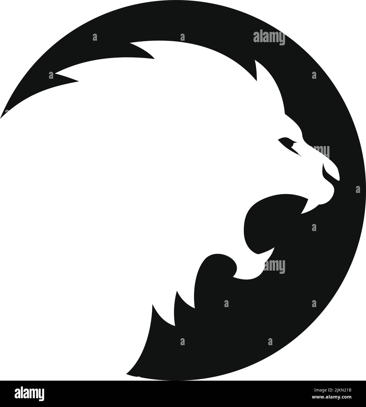Aggressive Lion Roaring Logo Template Design Stock Vector Image & Art ...