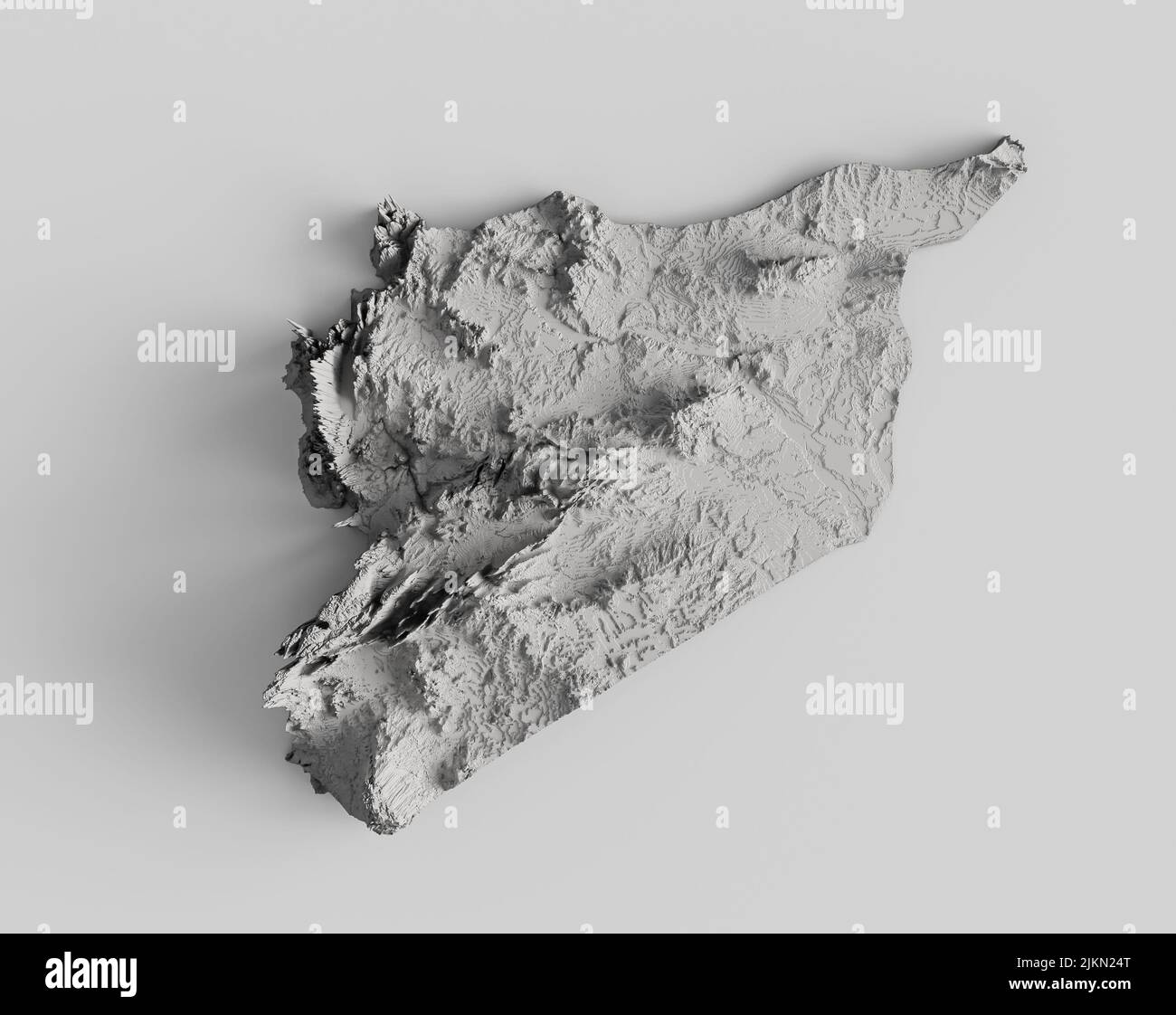 Syria Topographic Map 3d realistic Syria map Color texture and Rivers ...