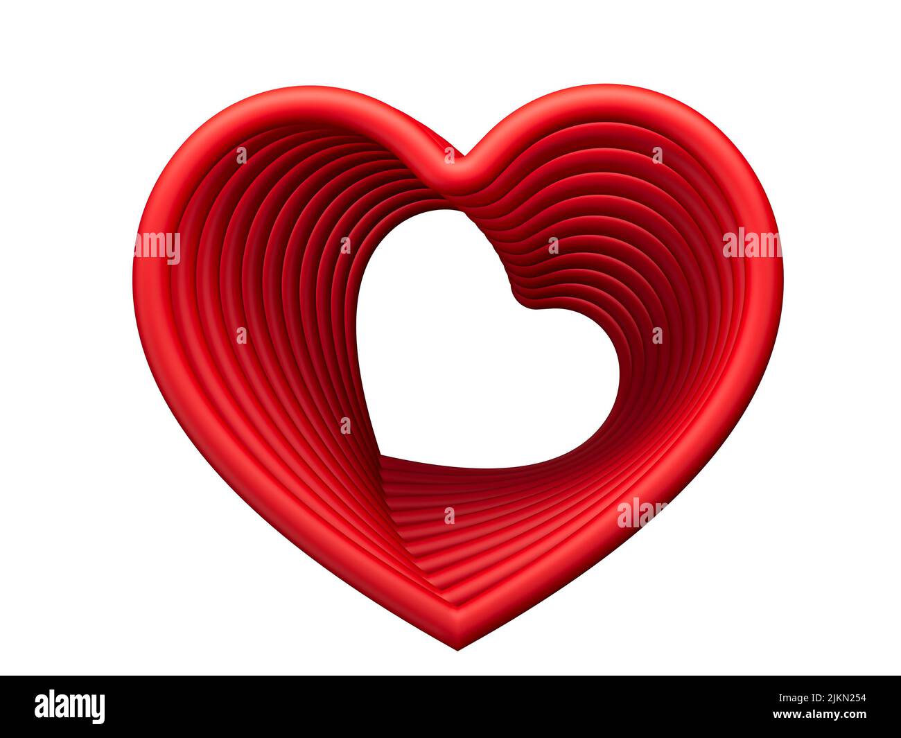 Heart linear icon Hearts Abstract 3d illustration Stock Photo - Alamy