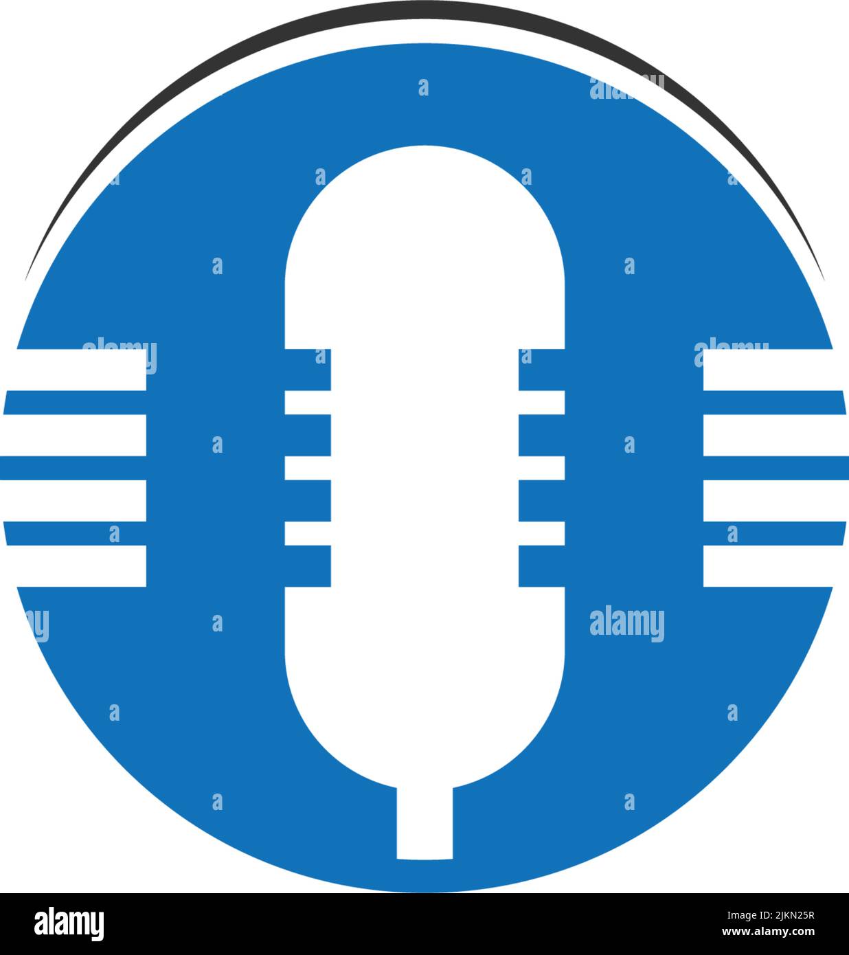 A microphone icon with a beautiful design isolated on a white ...