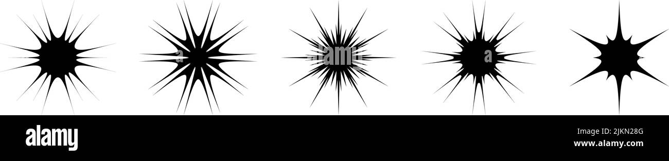 Elegant sparkle star icon collection design element for luxury ...