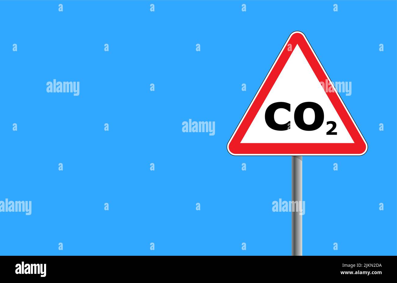 CO2 warning traffic sign frame. Vector illustration Stock Vector Image ...