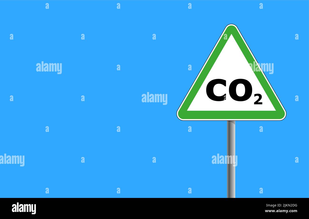CO2 warning traffic sign frame. Vector illustration Stock Vector Image ...