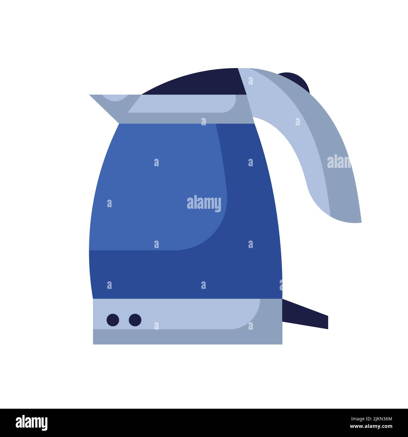 Water kettle cartoon electric and retro teapot. Hot galss or metal pot ...