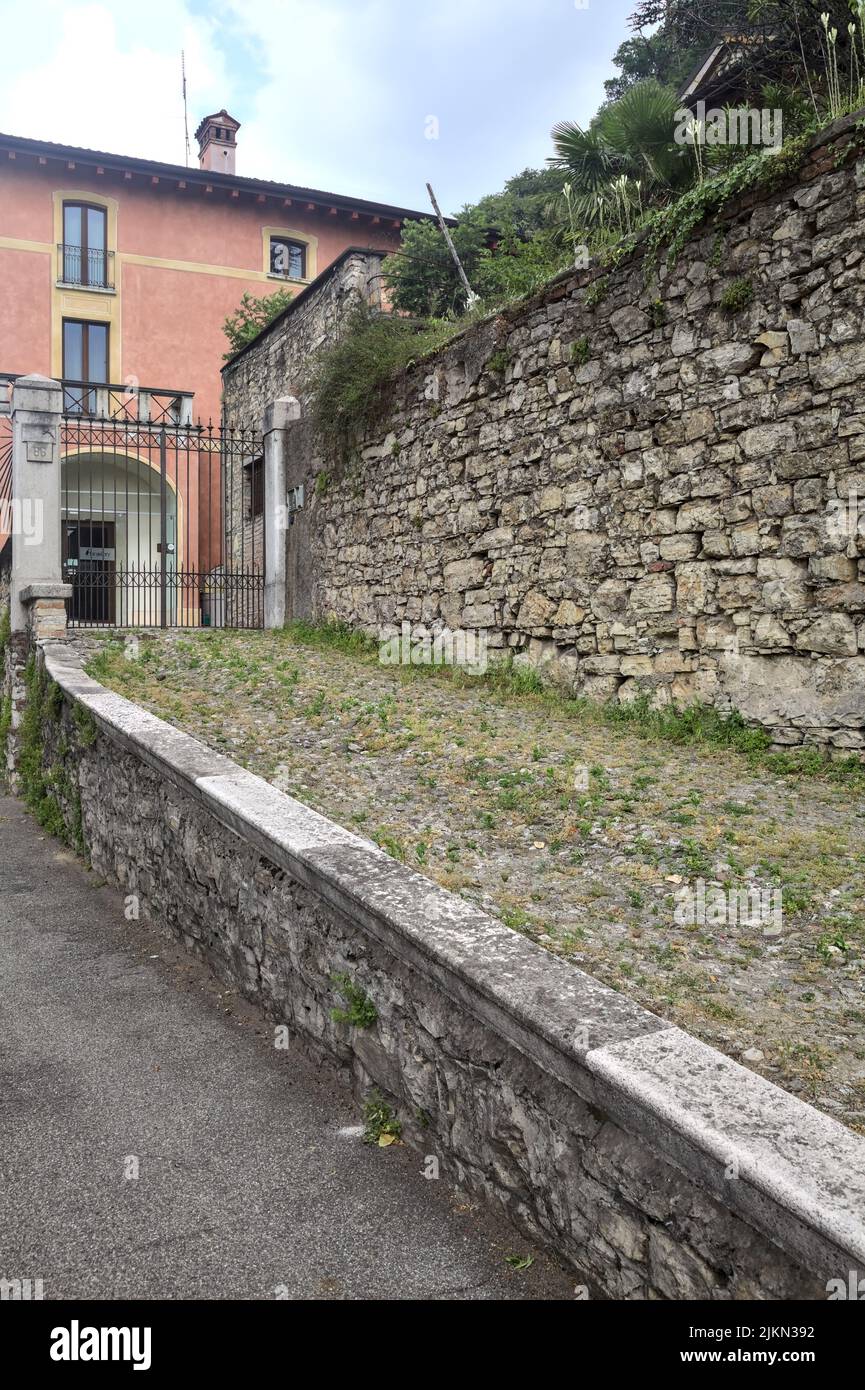 Stone ramp that leads to a mansion Stock Photo - Alamy