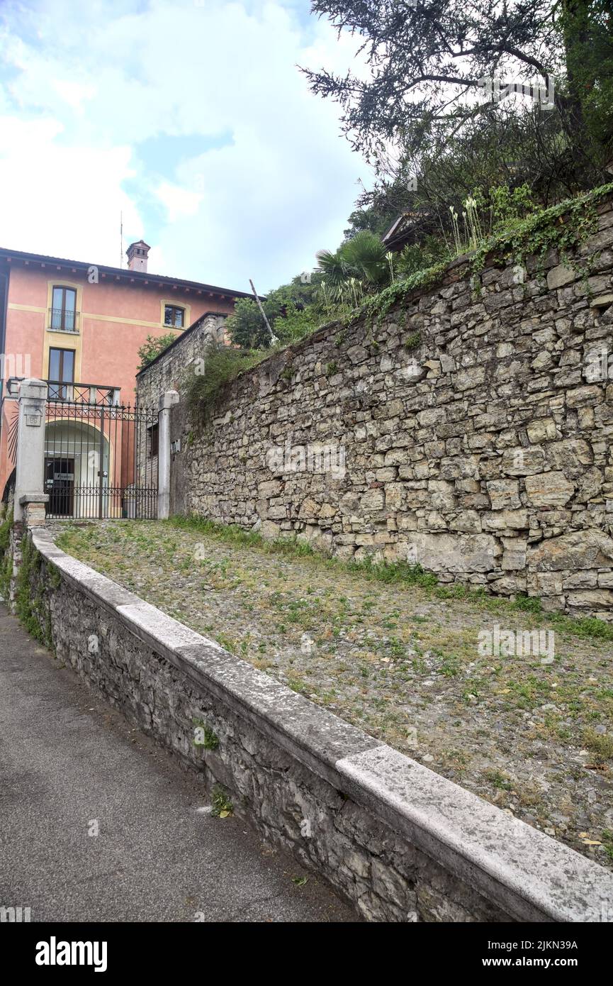 Stone ramp that leads to a mansion Stock Photo - Alamy