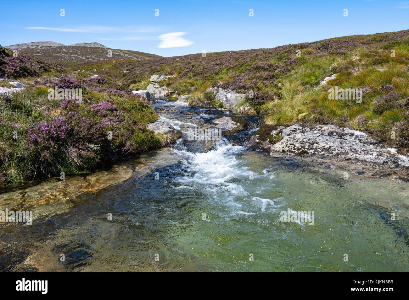 A beautiful scenery of the Glas Allt river leading into Loch Muick in ...