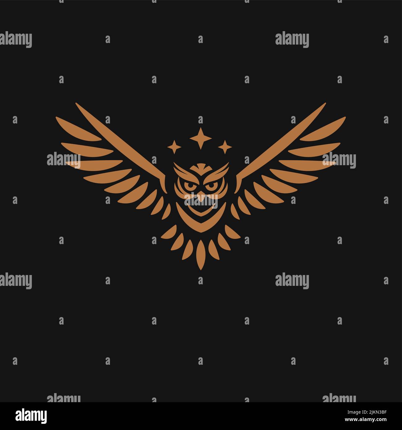 An owl Logo on dark background Stock Vector Image & Art - Alamy