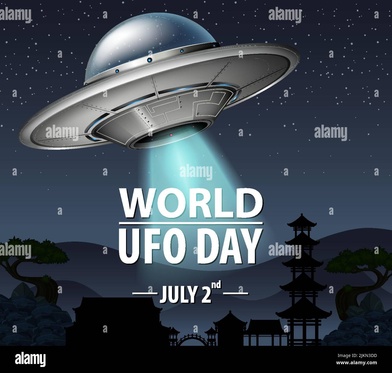 World UFO Day Poster Banner illustration Stock Vector Image & Art - Alamy