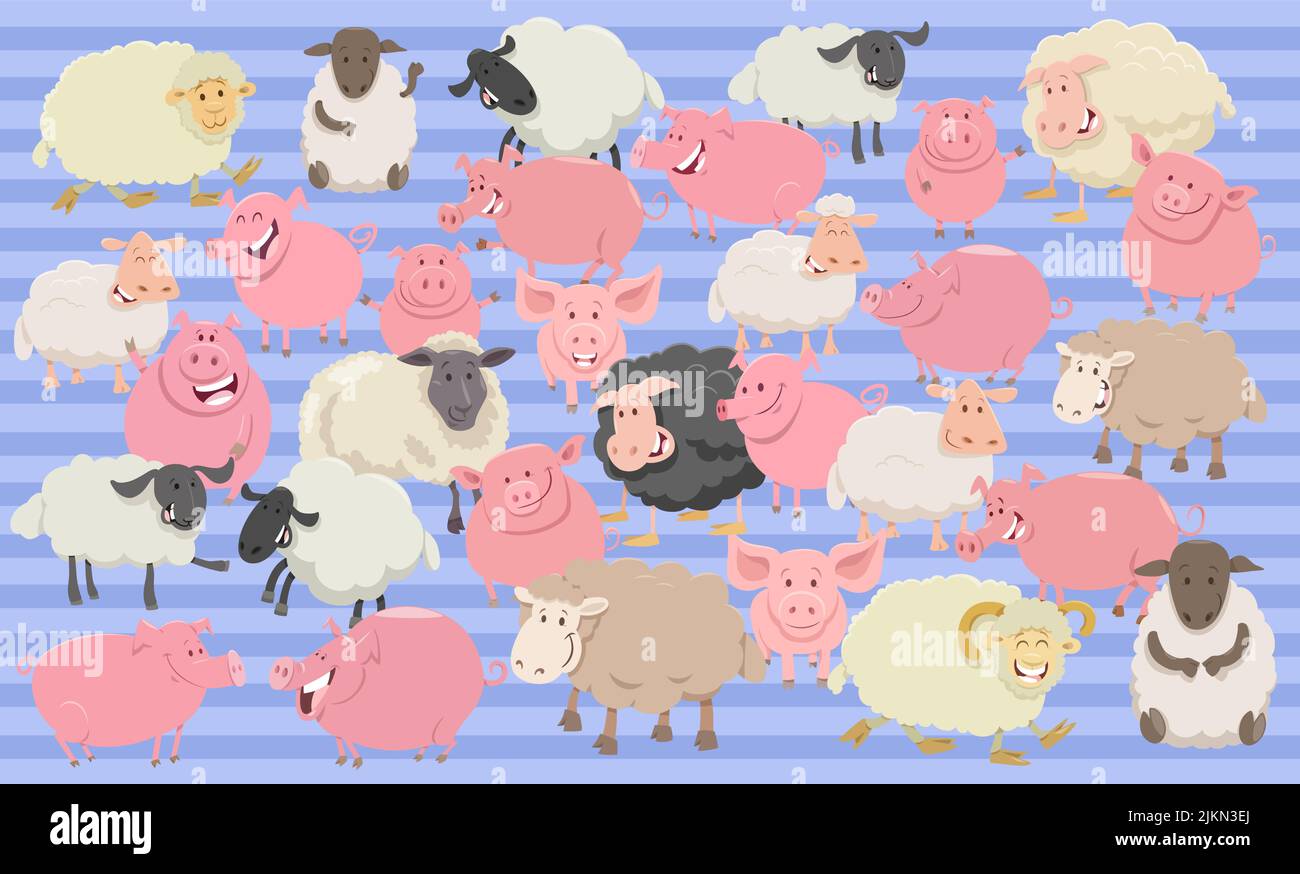 Pack of pigs Stock Vector Images - Alamy