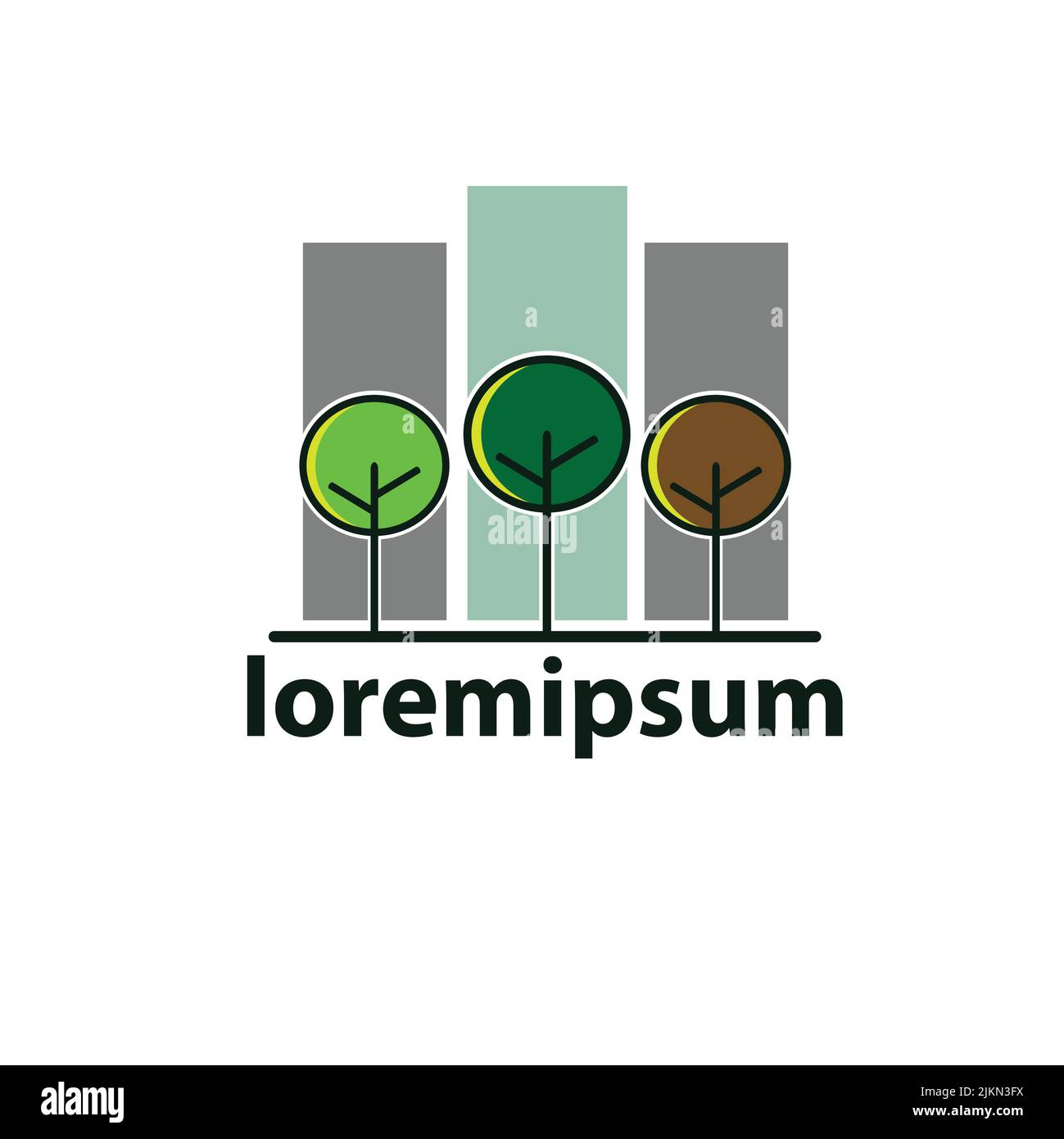 A company or brand logo of an urban forest on a white background Stock ...