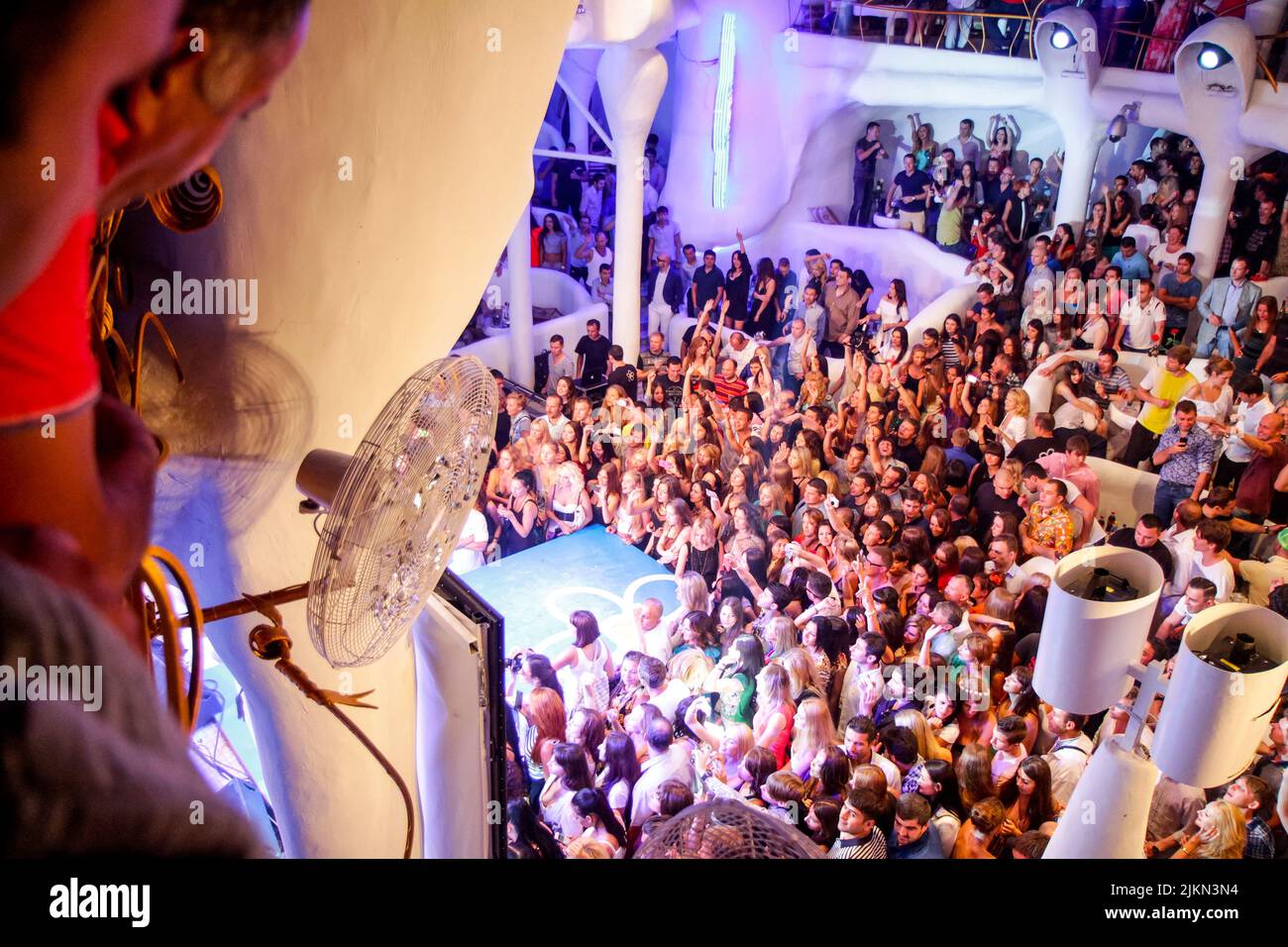 Odessa, Ukraine June 21, 2013: Night club dj party people enjoy of ...